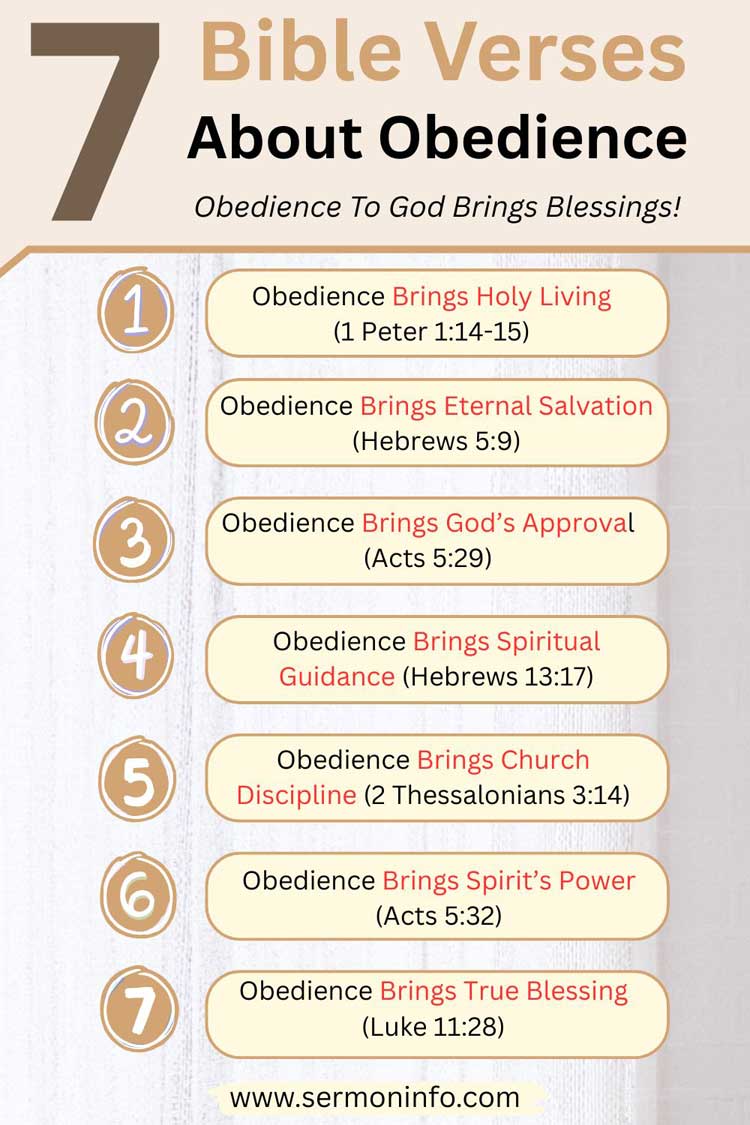 7 Bible Verses About Obedience | Obedience Brings Blessings